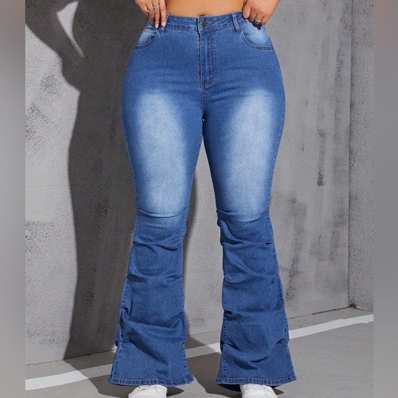 Jolie | Jeans | Womens Denim Bell Long Pants Fashion Wide Leg Curvy Fit ...
